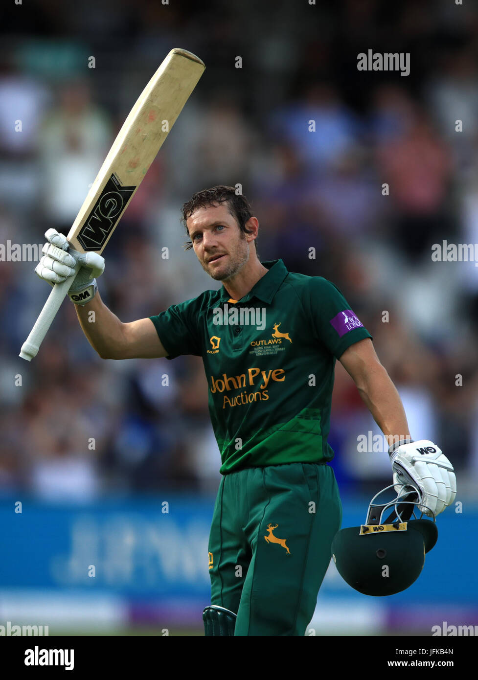 Nottinghamshire's Chris Read walks off after being caught out during ...