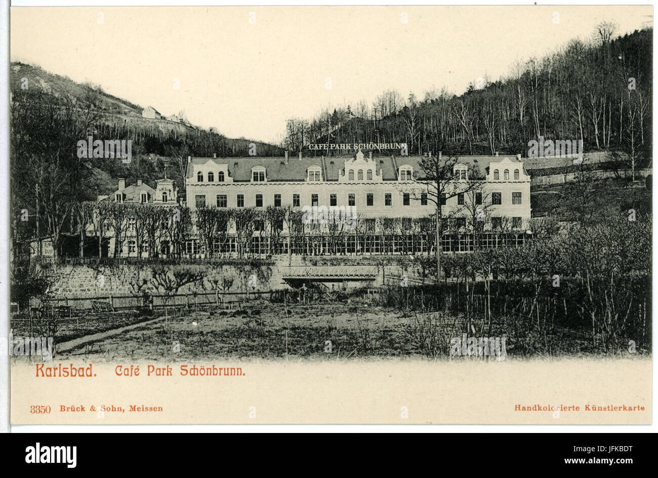 03350-Karlsbad-1903-Cafe Park Schönbrunn-Brück & Sohn Kunstverlag Stock ...