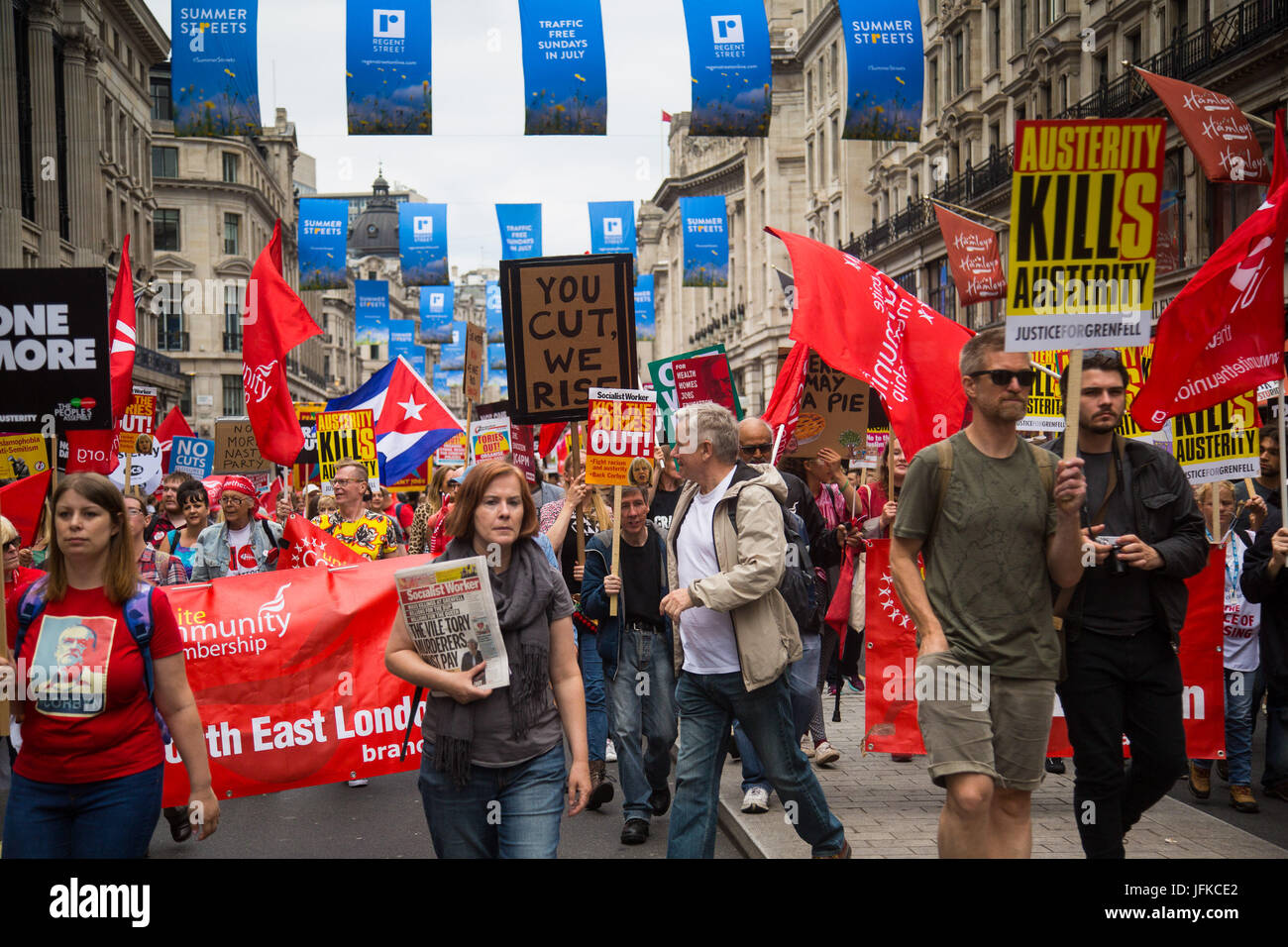 Labour and conservative banners hi-res stock photography and images - Alamy