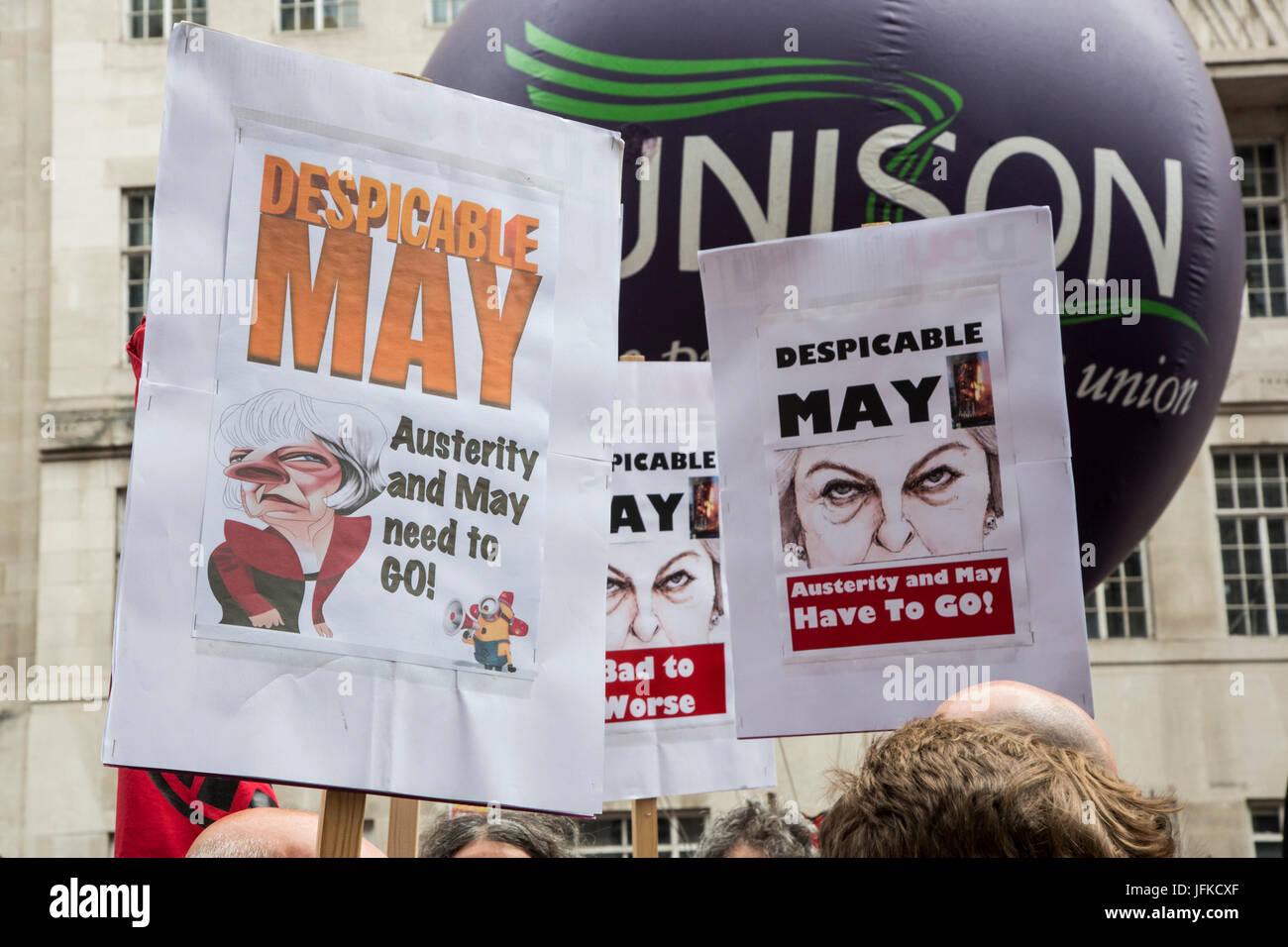London, UK. 1 July 2017. Thousands join the Not One Day More - Tories ...