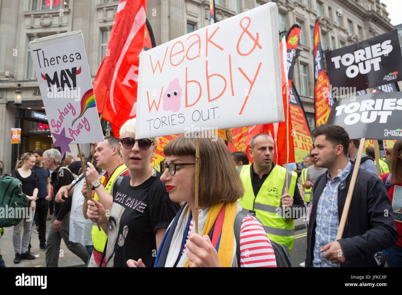 London, UK. 1 July 2017. Thousands join the Not One Day More - Tories ...