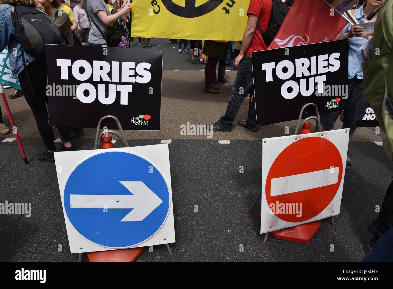 London, UK. 1st July 2017. The Not One More Day, Tories out national ...