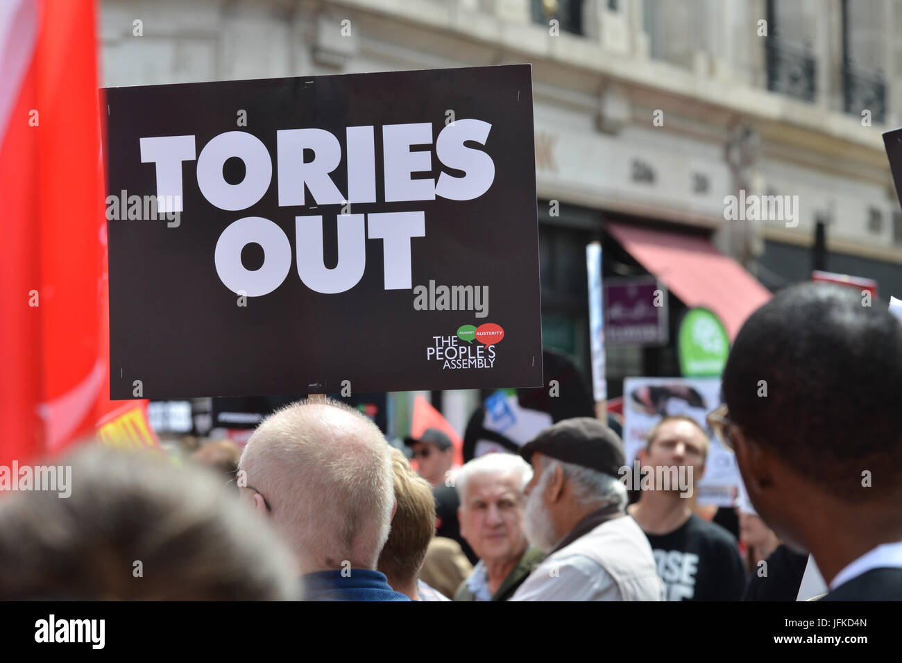 London, UK. 1st July 2017. The Not One More Day, Tories out national ...