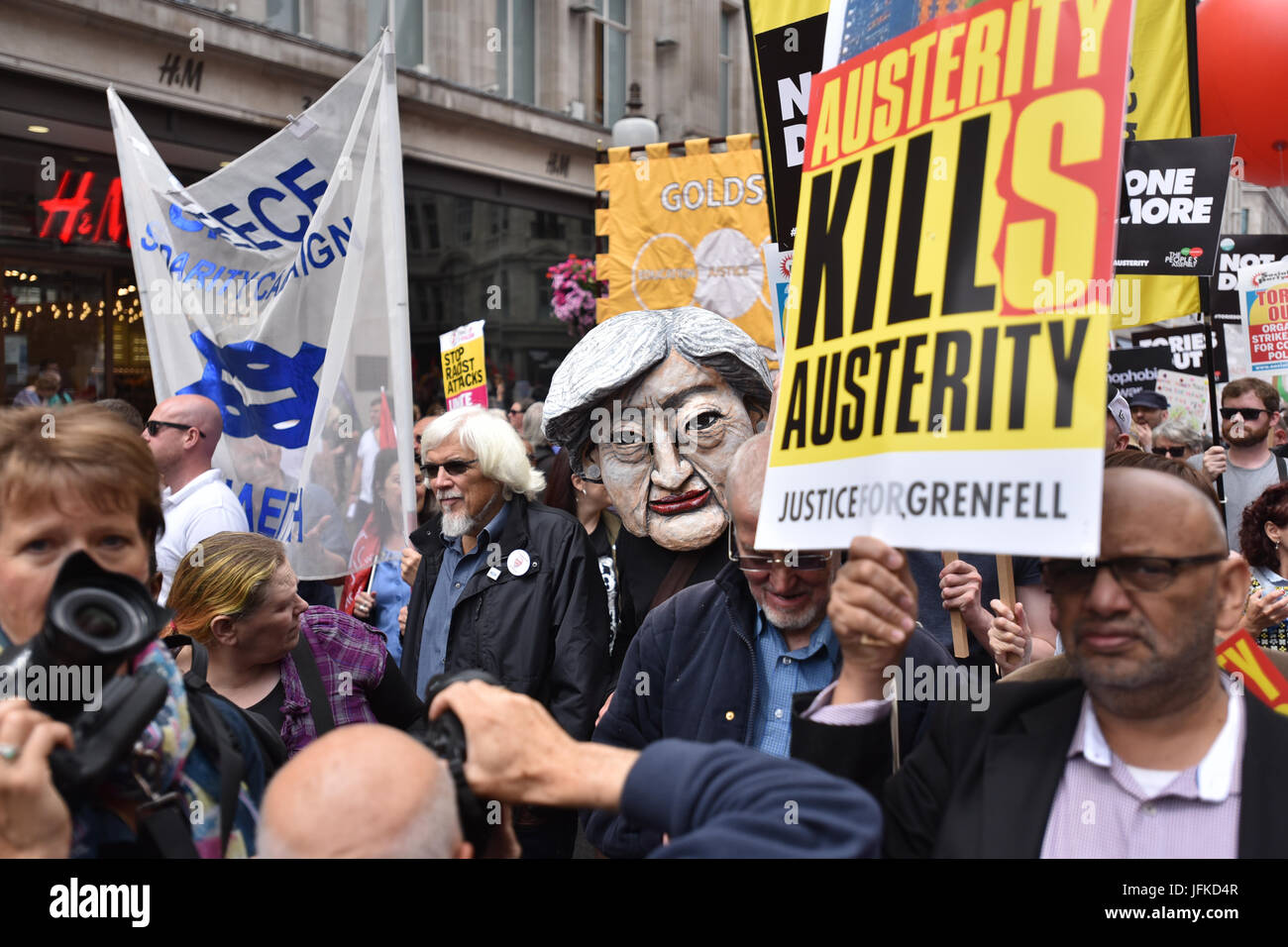 London, UK. 1st July 2017. The Not One More Day, Tories out national ...