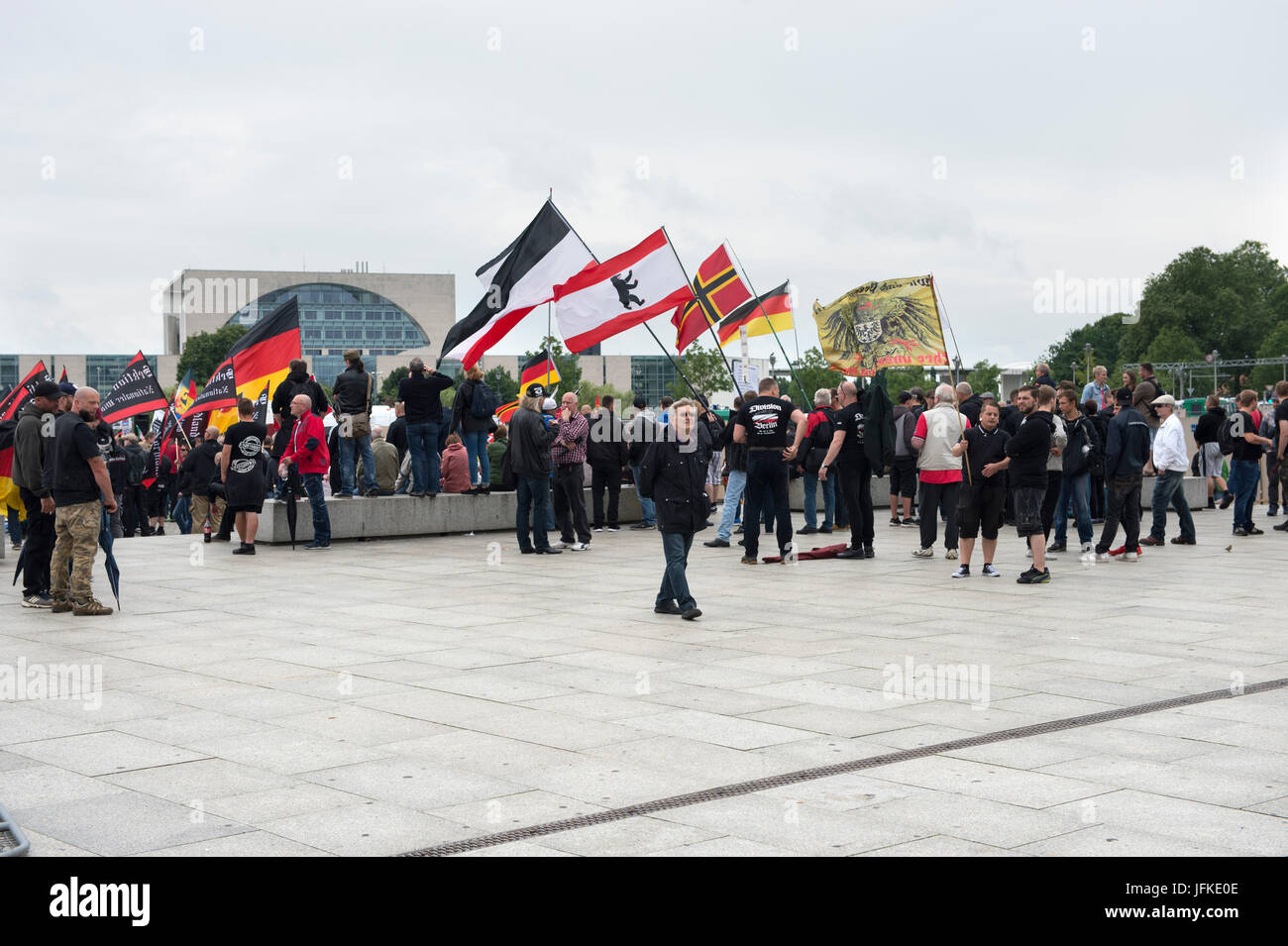 Berlin, Germany. 1st July, 2017. Participants of a right-wing ...