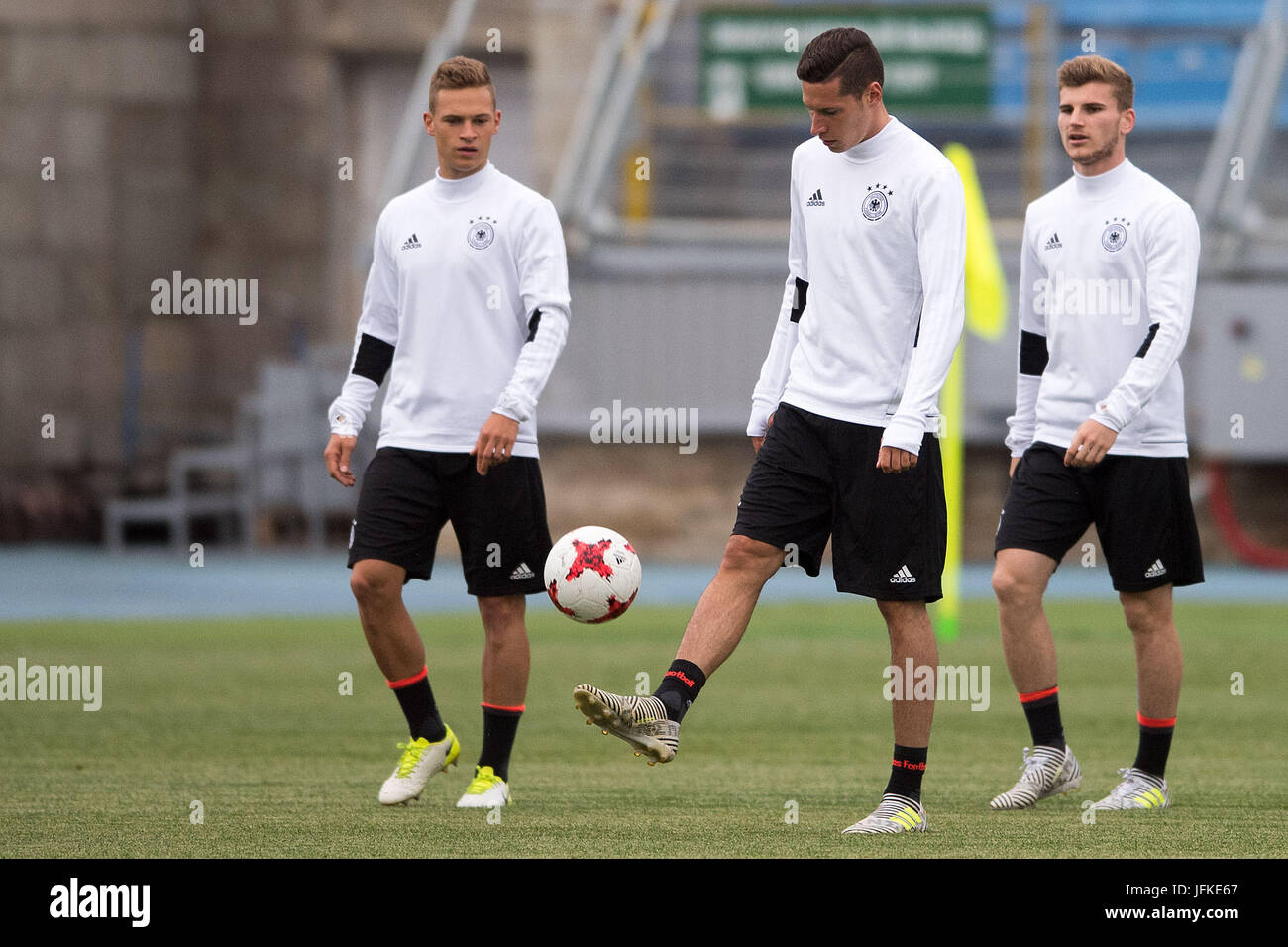 St. Petersburg, Russia. 1st July, 2017. Joshua Kimmich (L-R), Julian ...