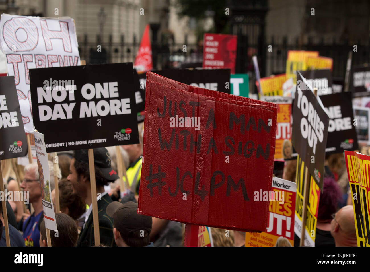 London, UK. 01st July, 2017. Thousands of people on the Not One More ...
