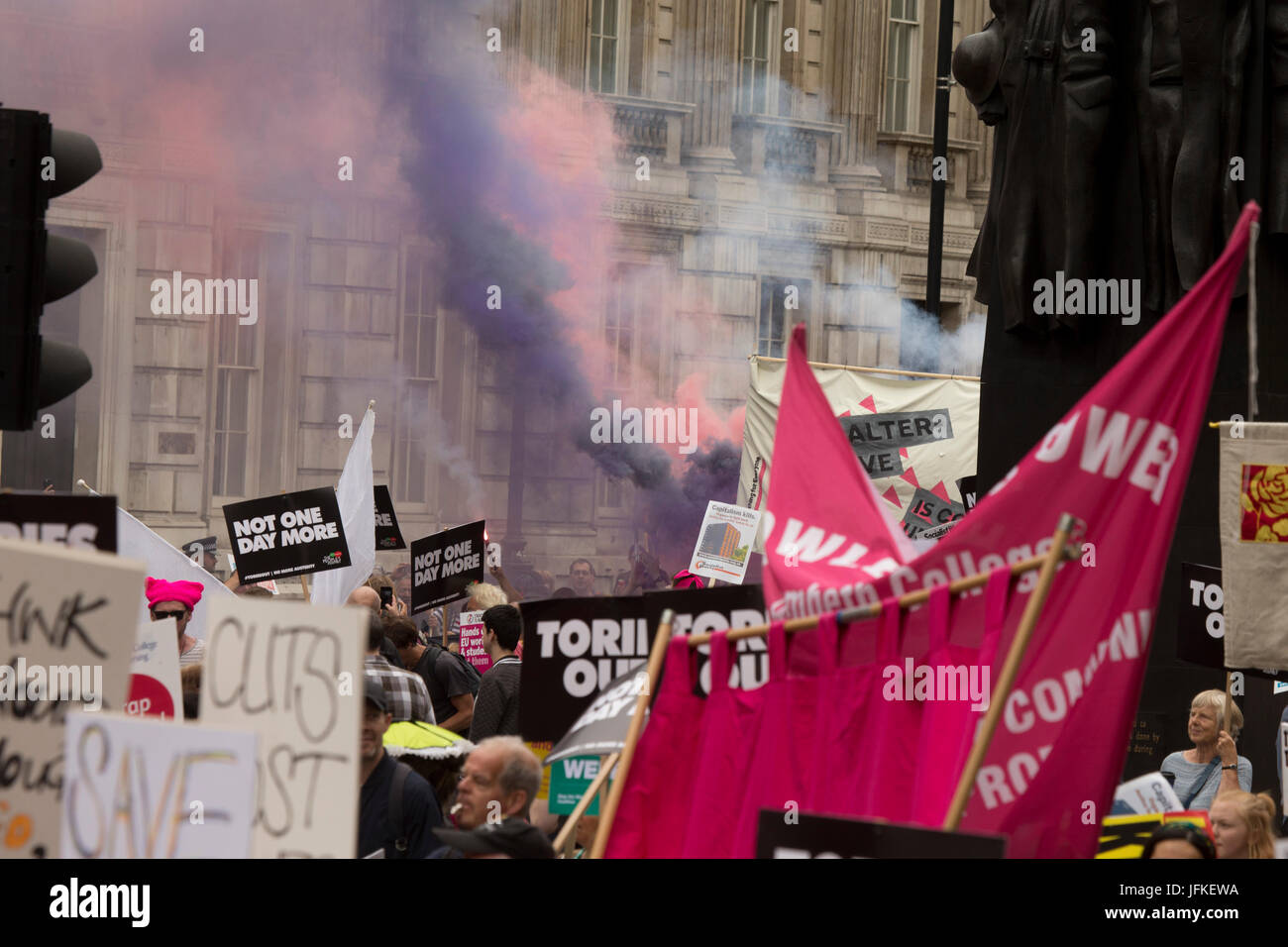 London, UK. 01st July, 2017. Thousands of people on the Not One More ...