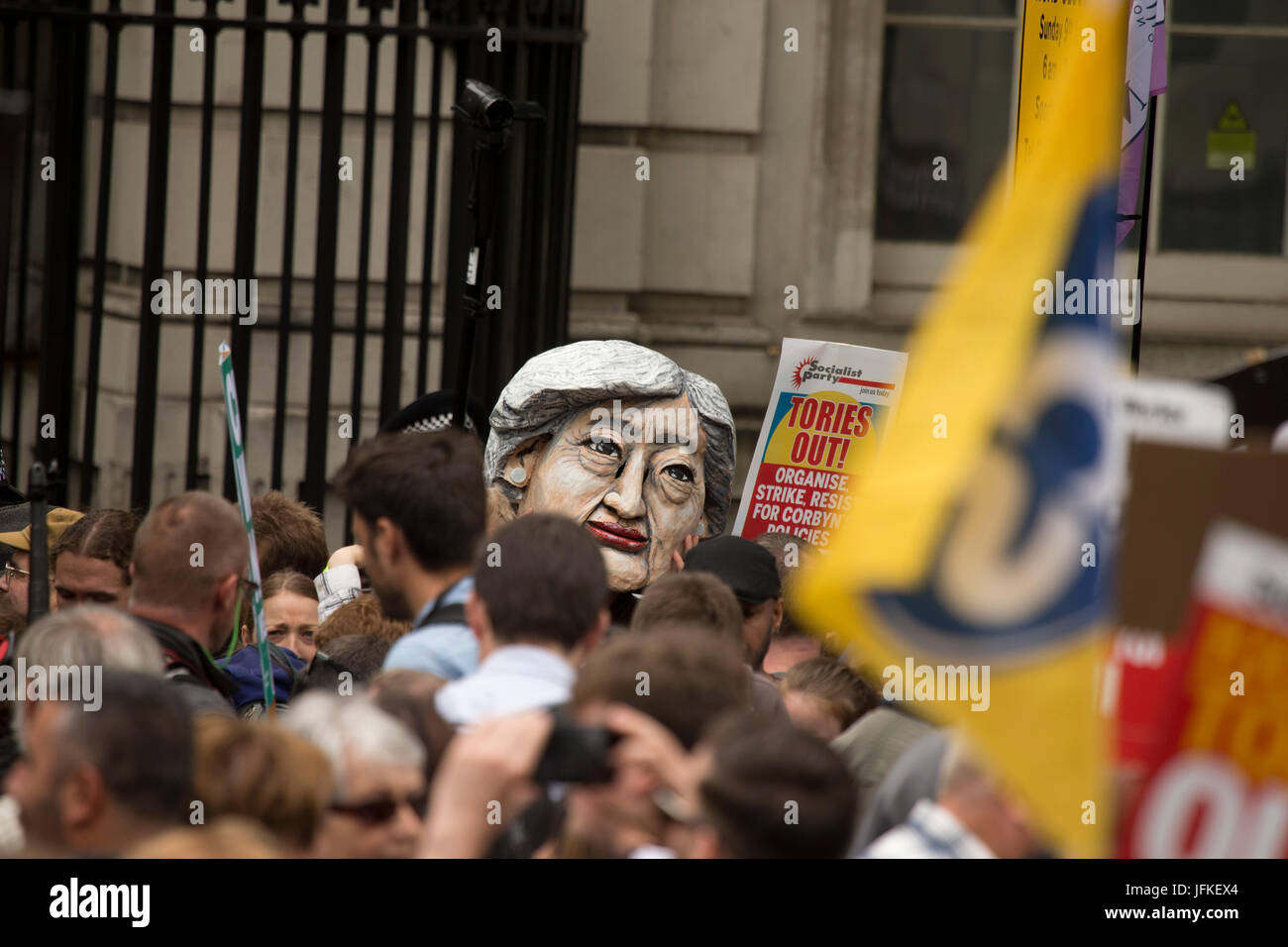 London, UK. 01st July, 2017. Thousands of people on the Not One More ...
