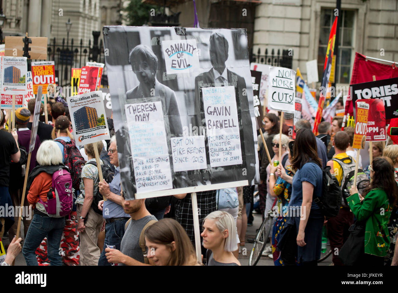 London, UK. 01st July, 2017. Thousands of people on the Not One More ...