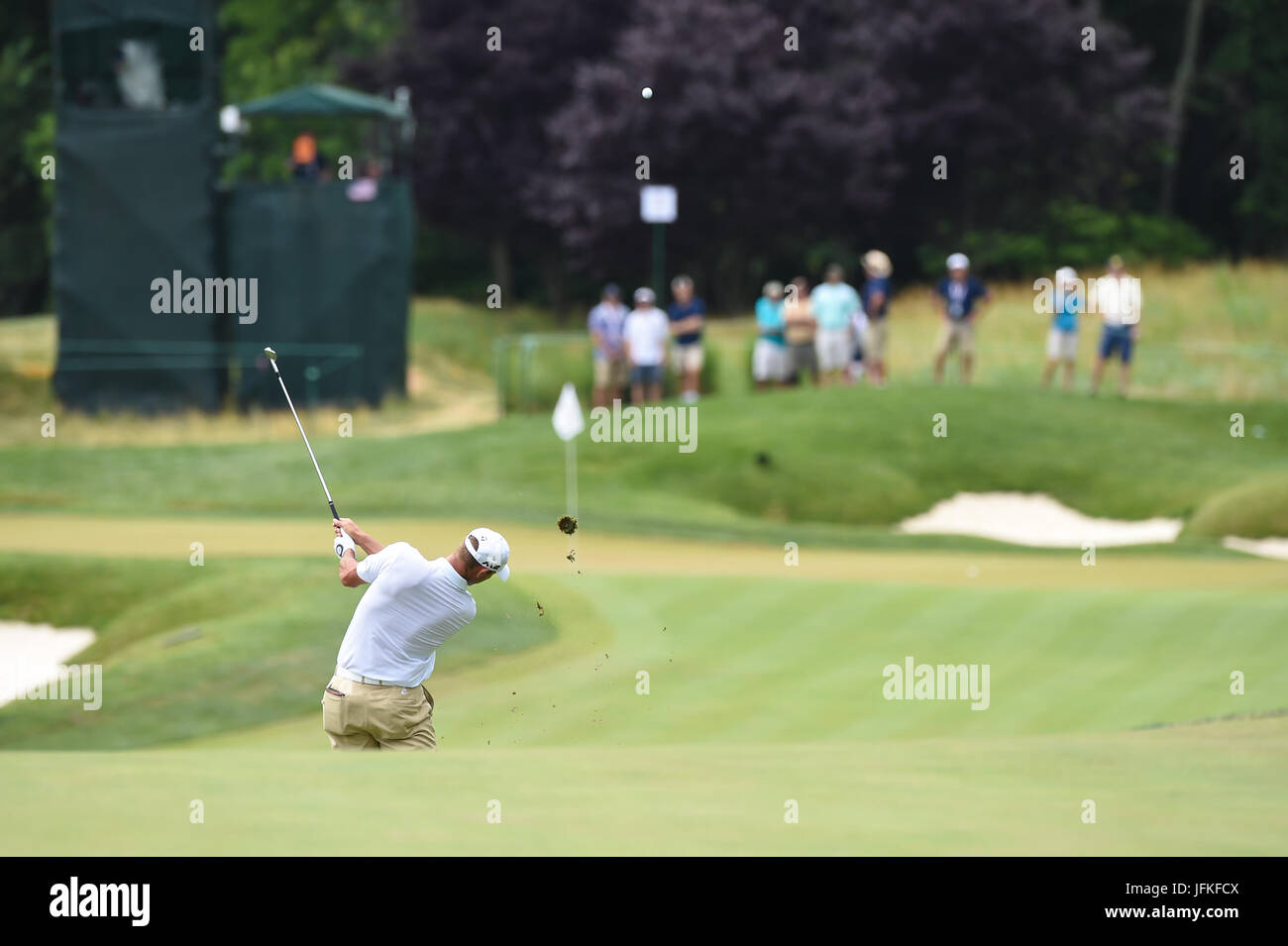 Potomac, Maryland, USA 01st July, 2017 Shawn Stefani (USA) hits his ...