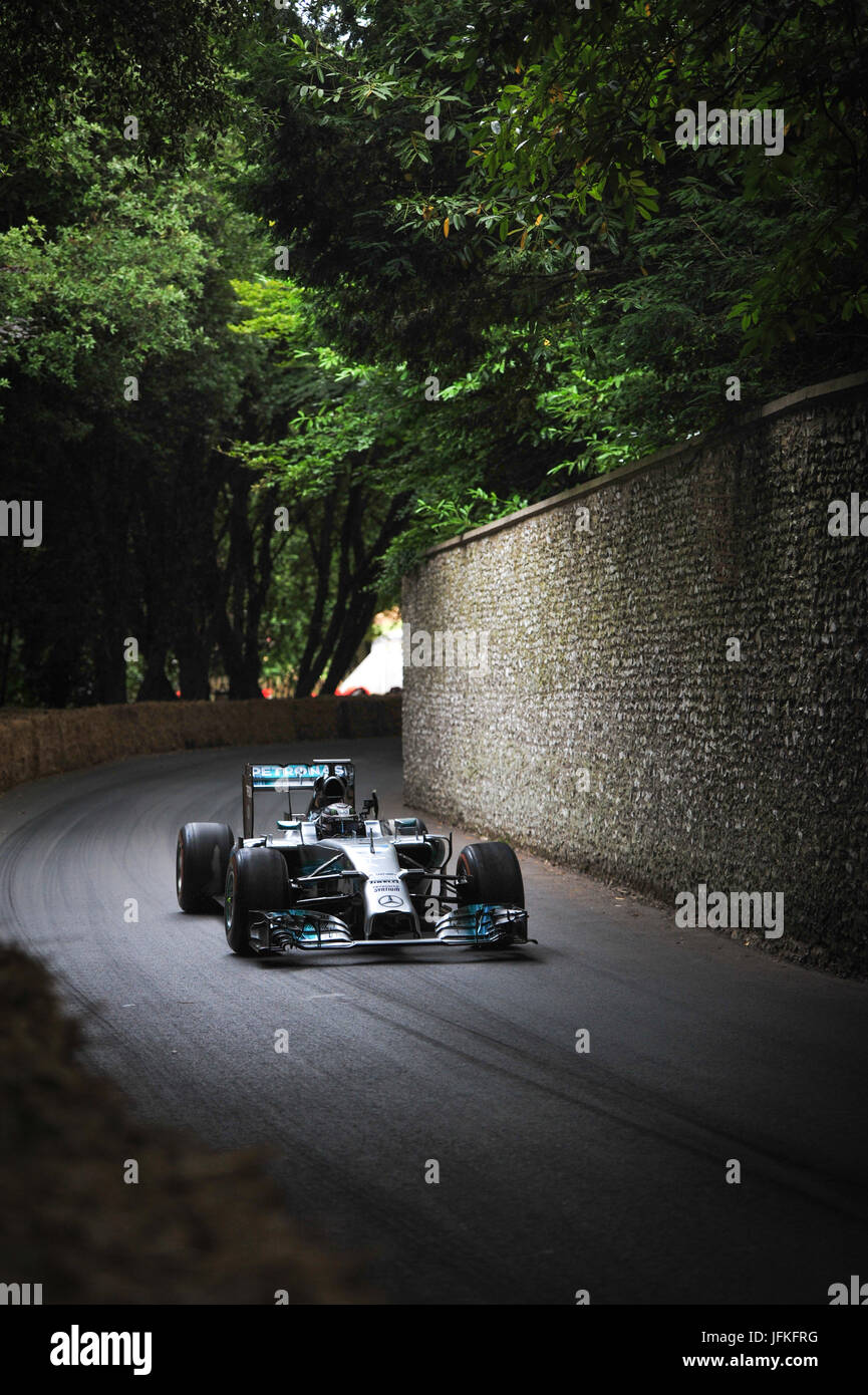 Goodwood, UK. Saturday 1st July 2017. F1 cars, new and old, in action ...