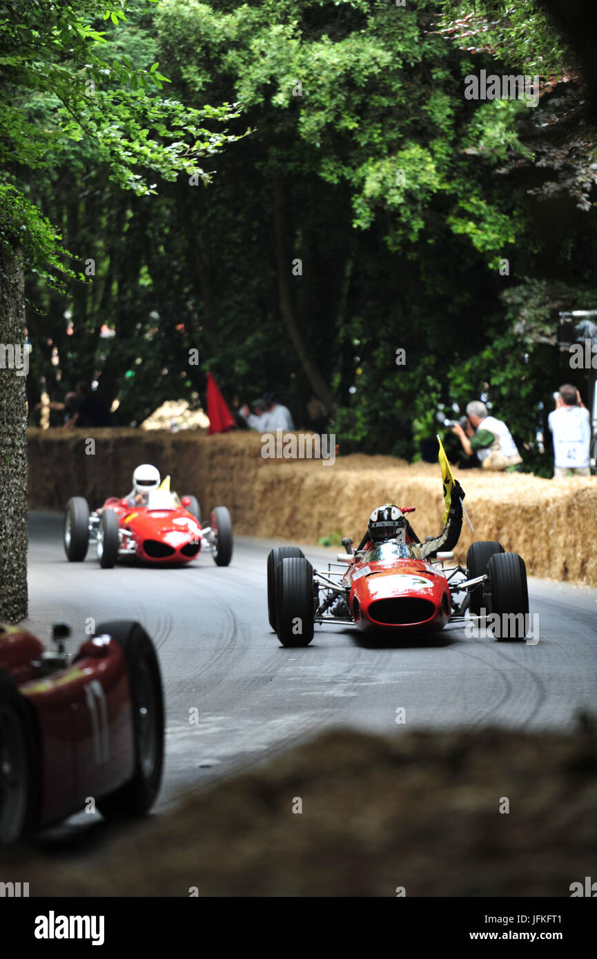 Goodwood, UK. Saturday 1st July 2017. Ferrari's on the hill climb at ...