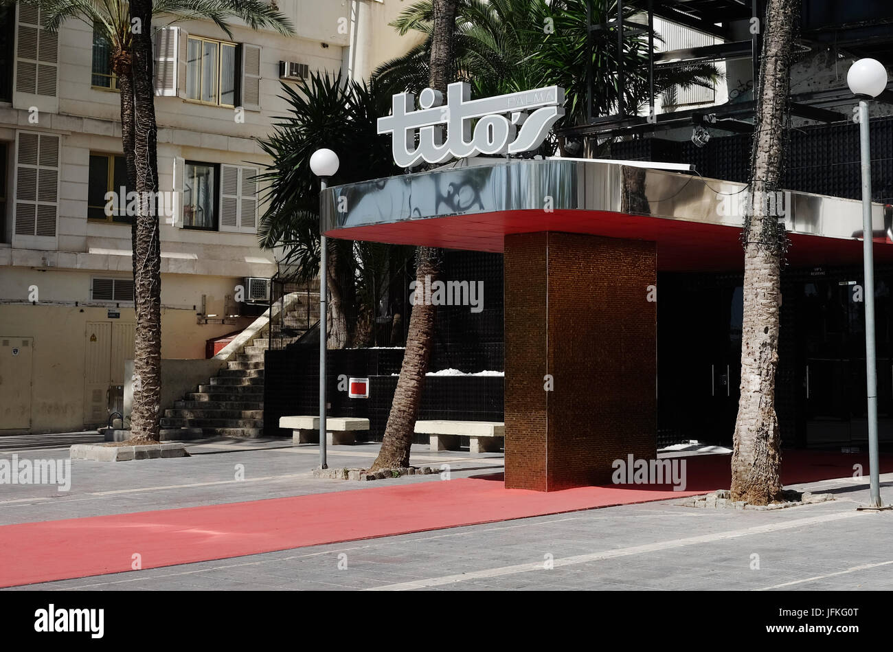 Palma de Mallorca, Spain. 14th June, 2017. The closed disco and luxury ...