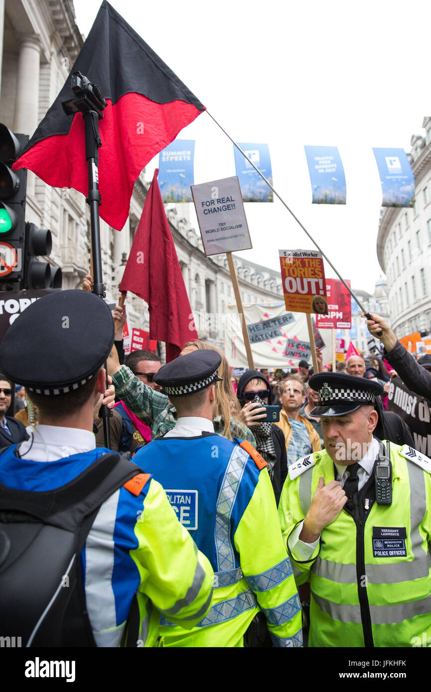 London, UK. 1st July, 2017. A Metropolitan Police forward intelligence ...