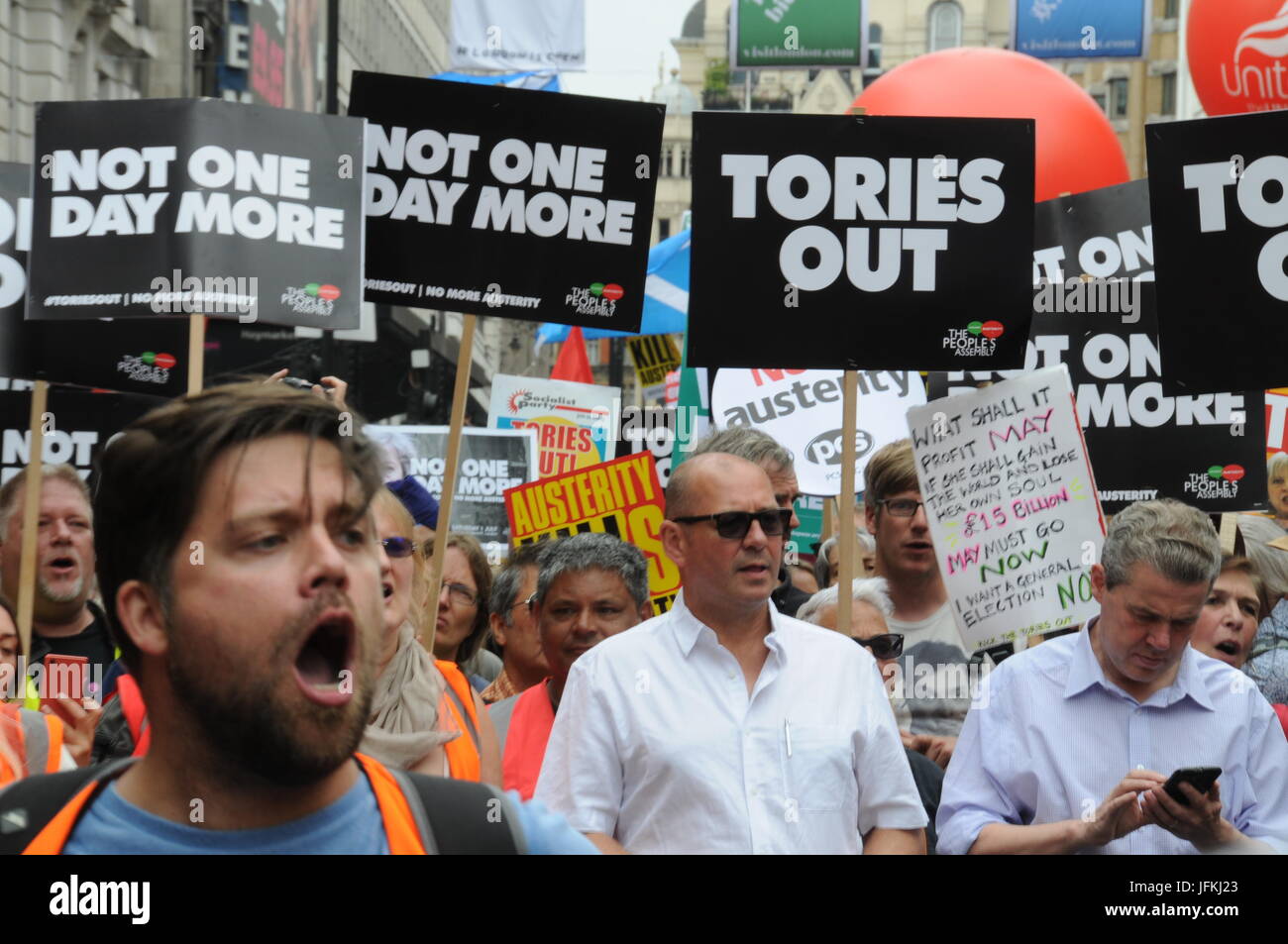 John McDonnell's Anti-Tory March in London Stock Photo - Alamy