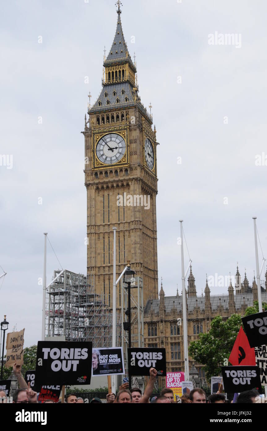 John McDonnell's Anti-Tory March in London Stock Photo - Alamy