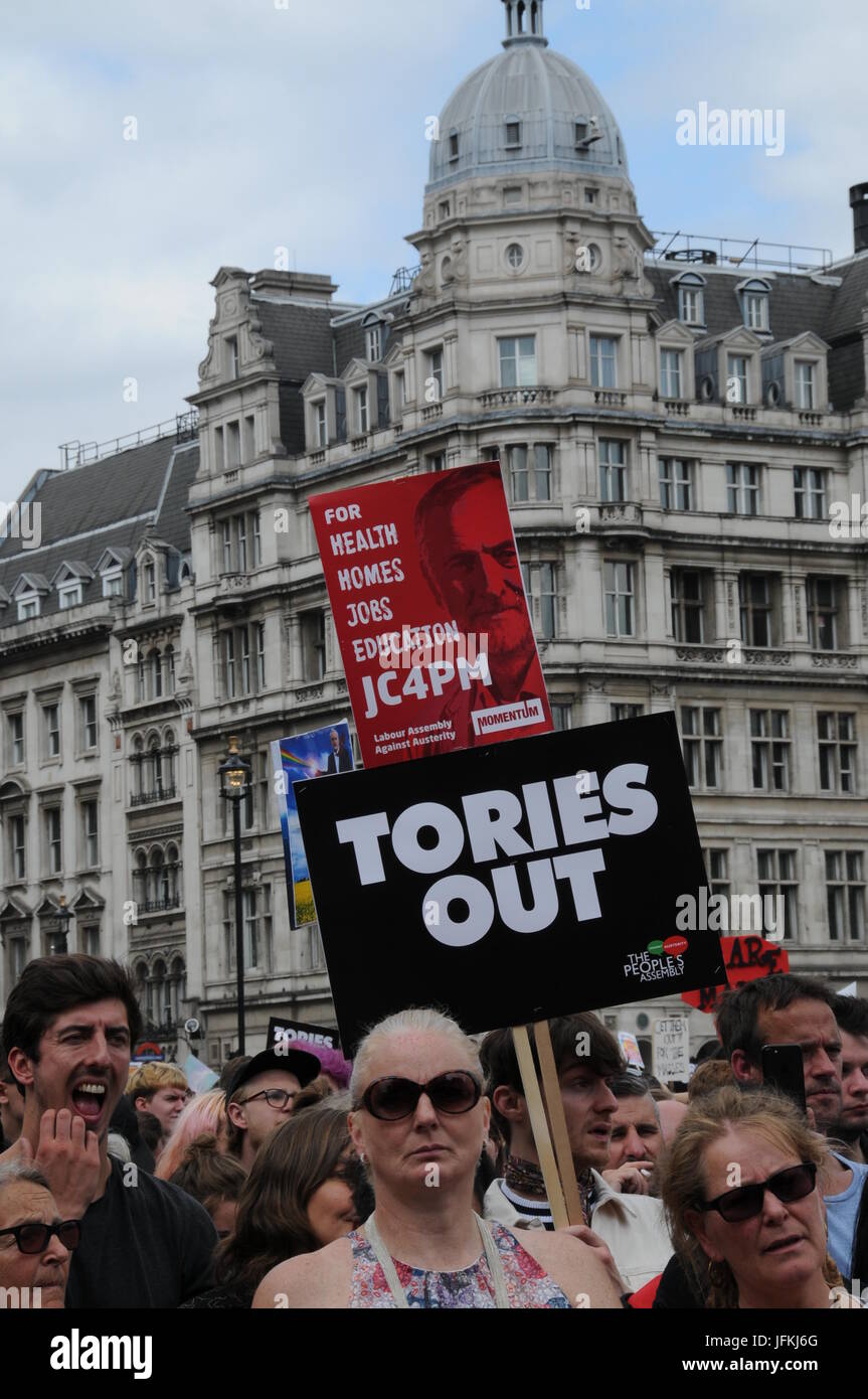 John McDonnell's Anti-Tory March in London Stock Photo - Alamy