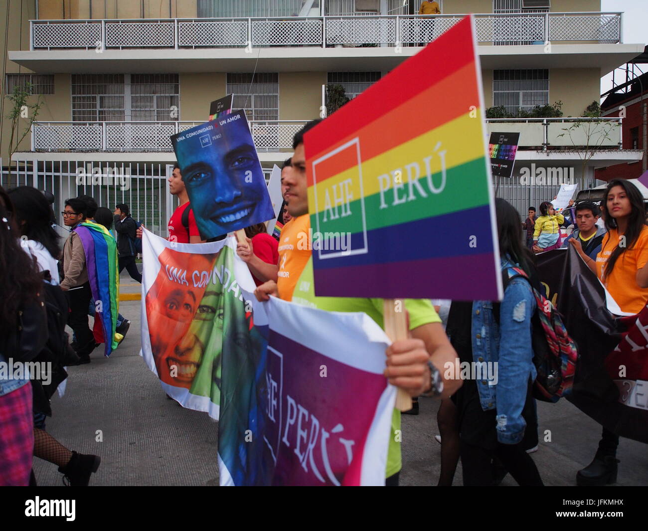 Lima pride parade hi-res stock photography and images - Alamy