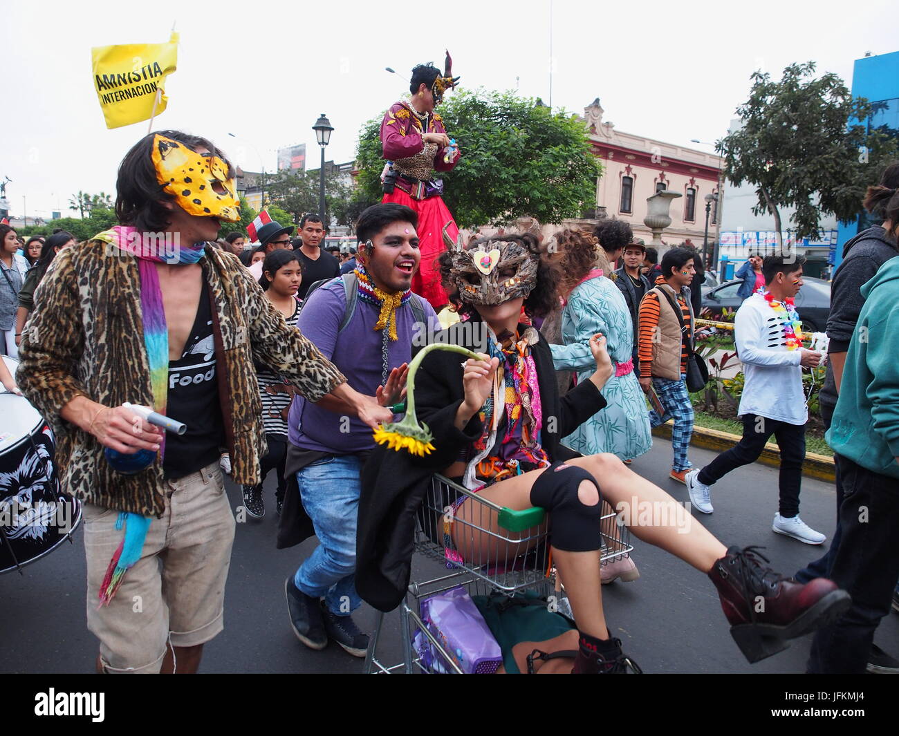 Lima, Peru. 01st July, 2017. Thousands of activists from the LGBT ...