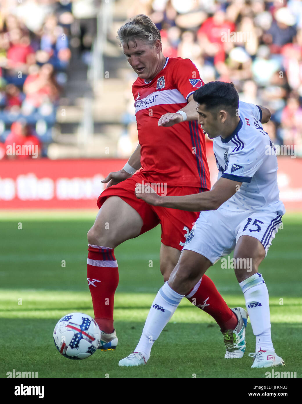 Bridgeview, USA. 01st July, 2017. Chicago Fire midfielder Bastian ...