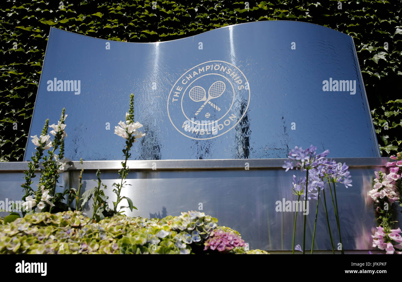 WIMBLEDON WATER FEATURE, THE WIMBLEDON CHAMPIONSHIPS 2017, THE ...