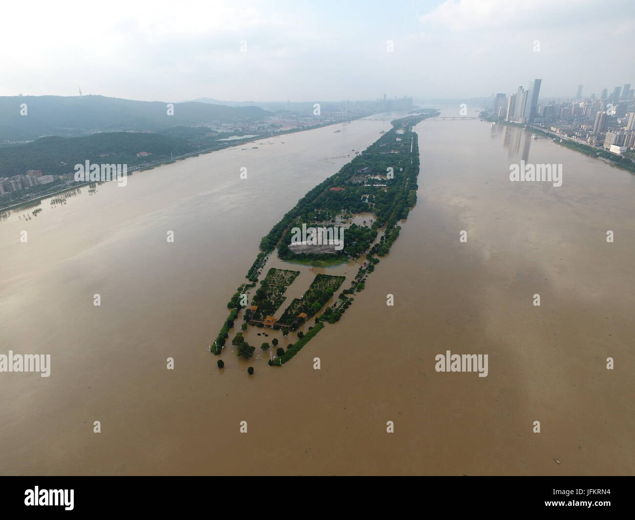 Changsha, China's Hunan Province, China. 2nd July, 2017. The submerged ...