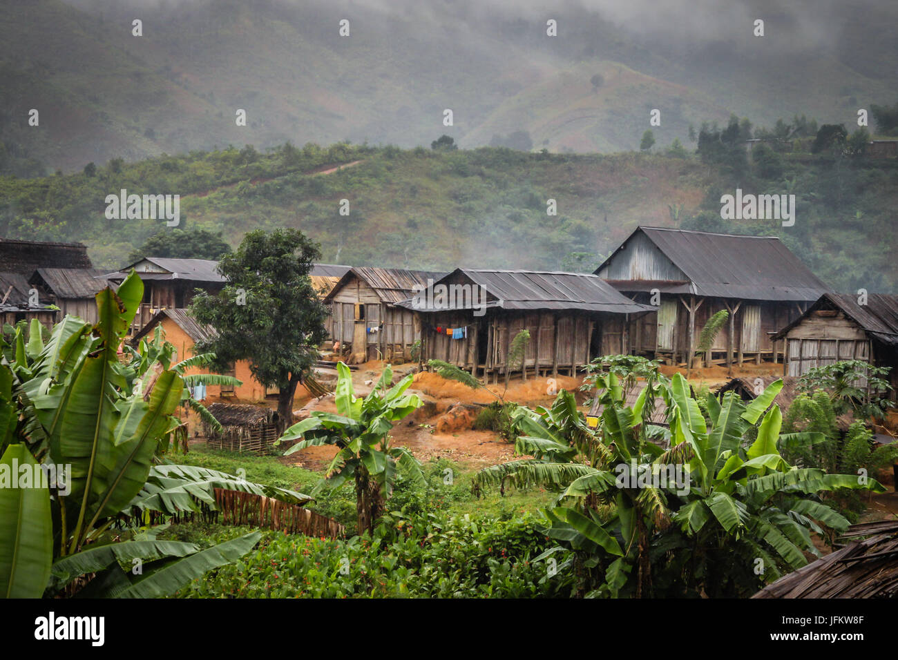 Small village in the Madagascar rainforest Stock Photo - Alamy