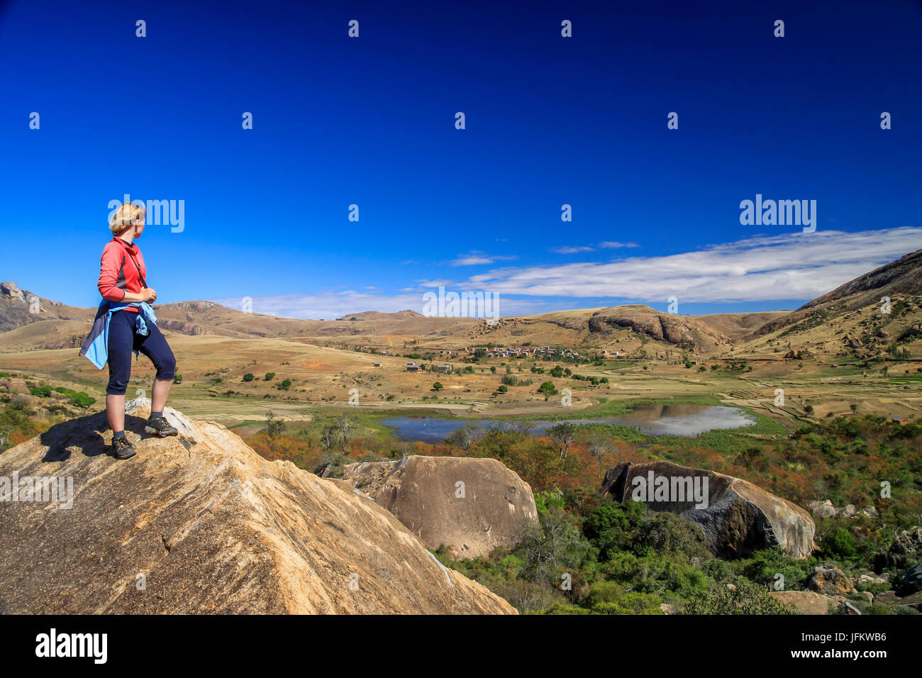 Woman on top Stock Photo - Alamy