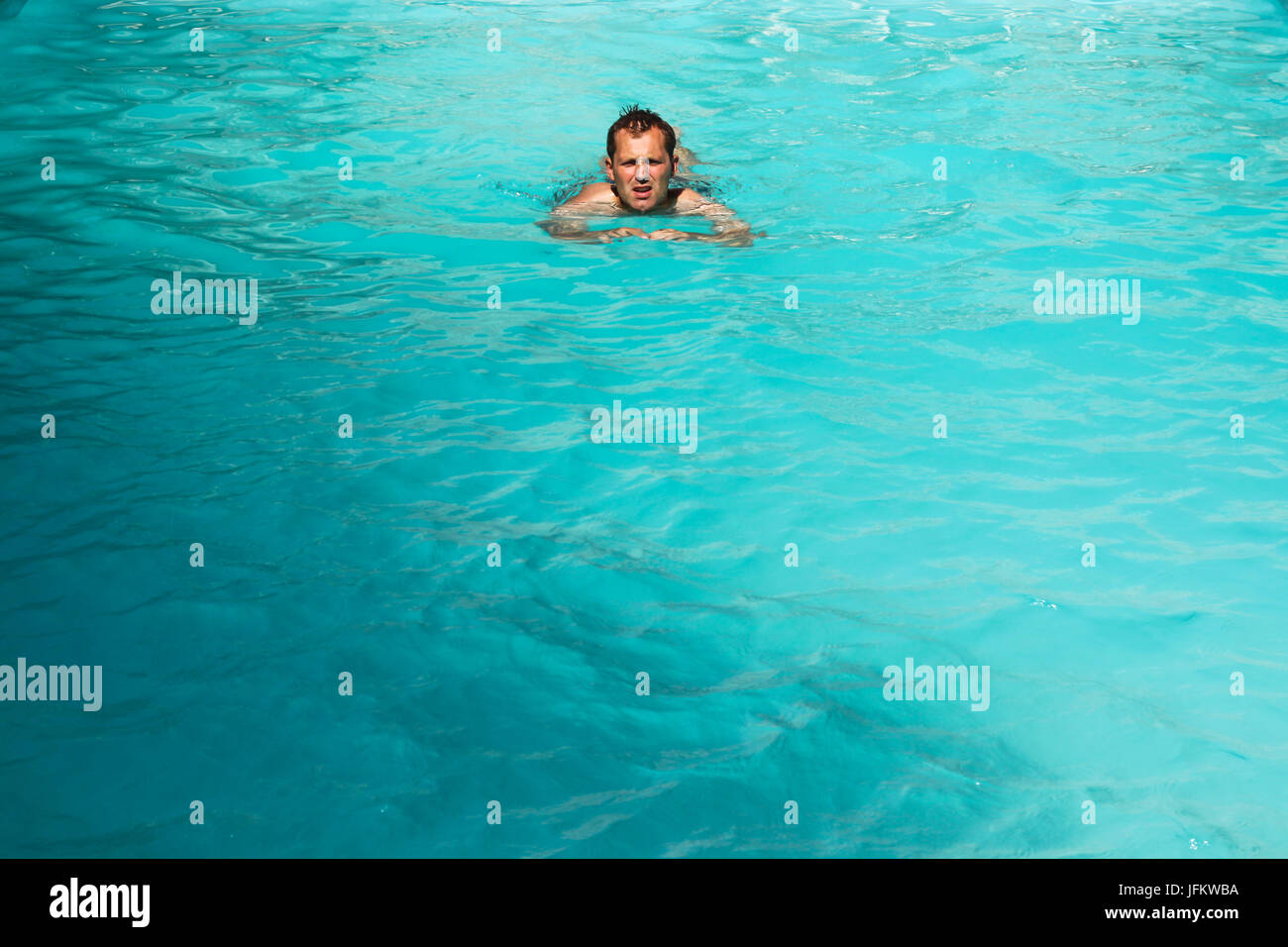 Relaxing in a pool Stock Photo - Alamy