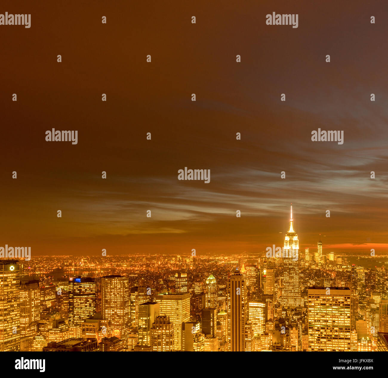 View of New York Manhattan during sunset hours Stock Photo - Alamy
