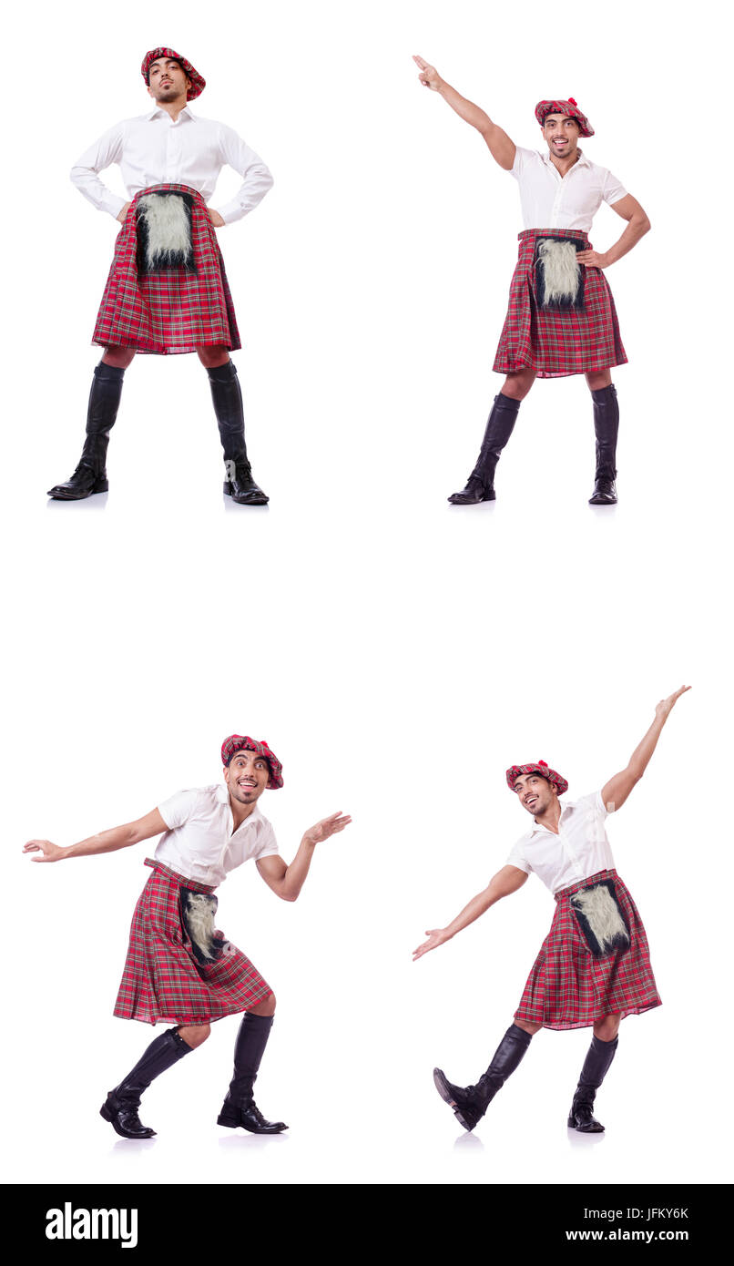 Scottish traditions concept with person wearing kilt Stock Photo - Alamy