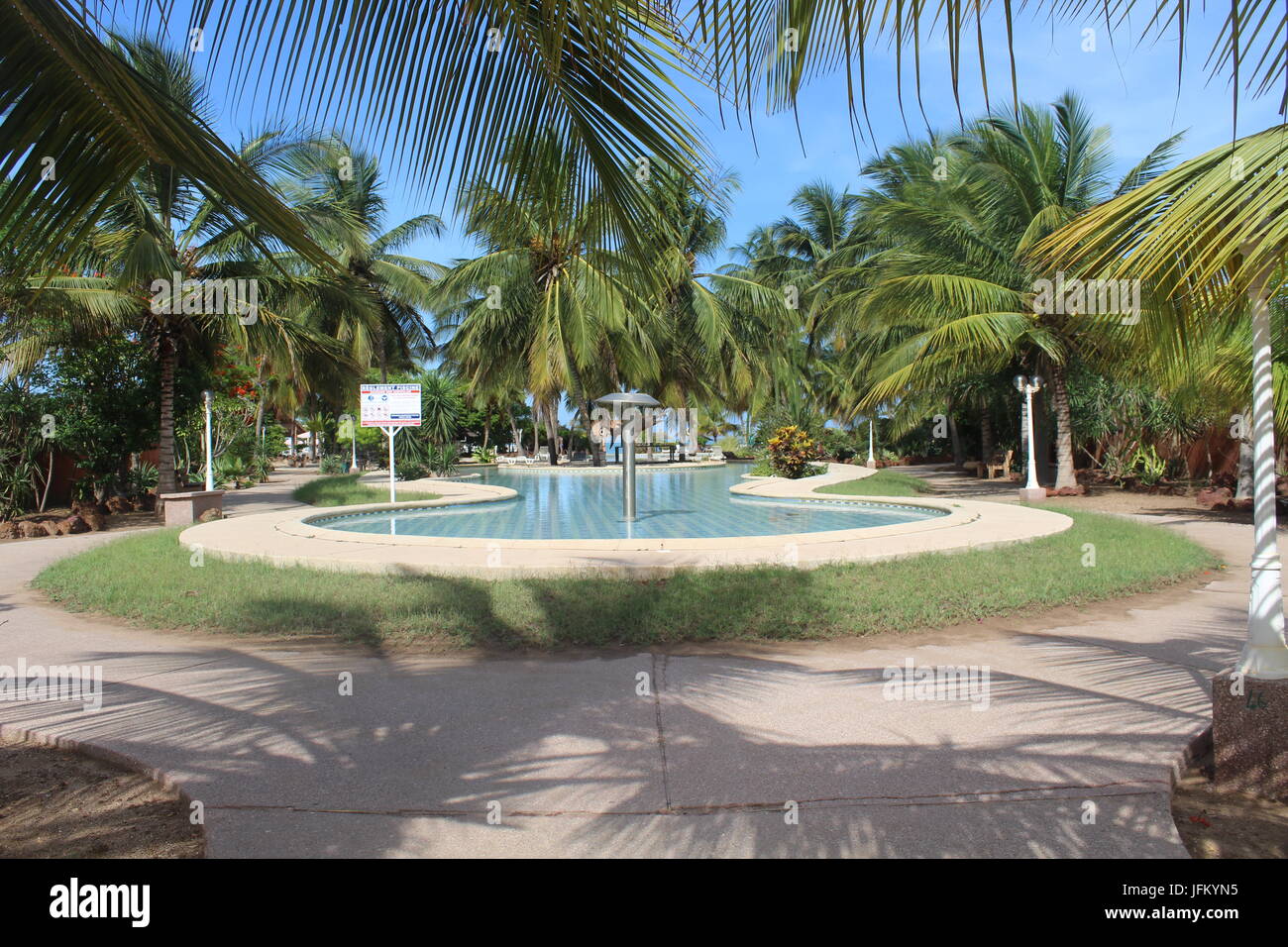 Swimmingpool at Residence Safari Village in Saly, Senegal Stock Photo ...