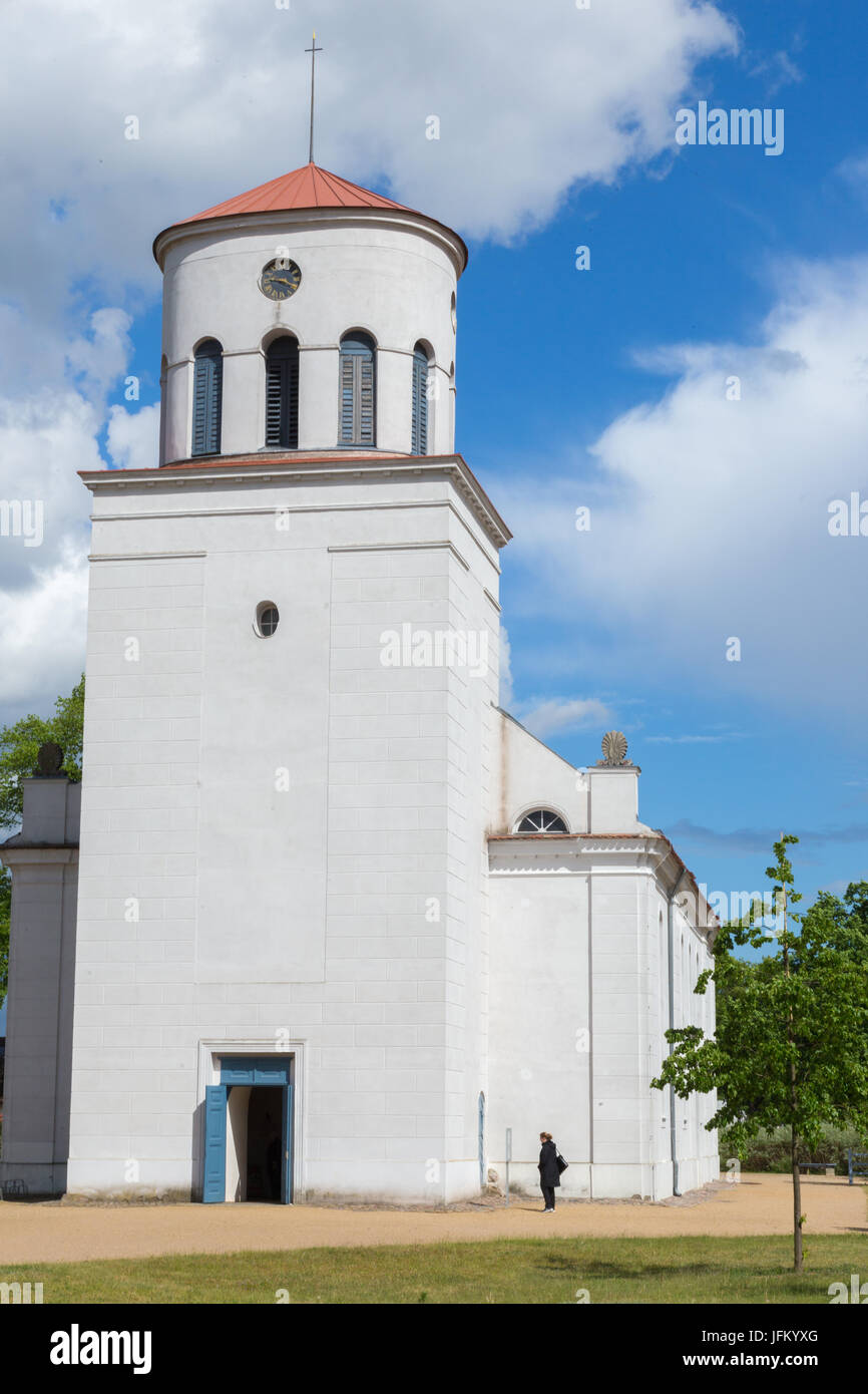 White church tower Stock Photo - Alamy