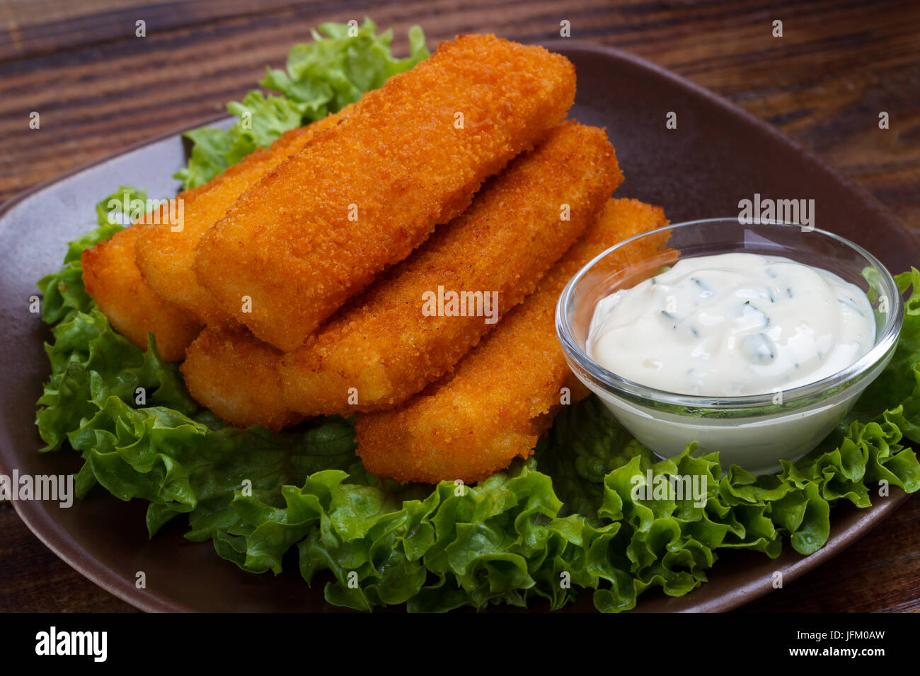 Plate of fish fingers Stock Photo - Alamy