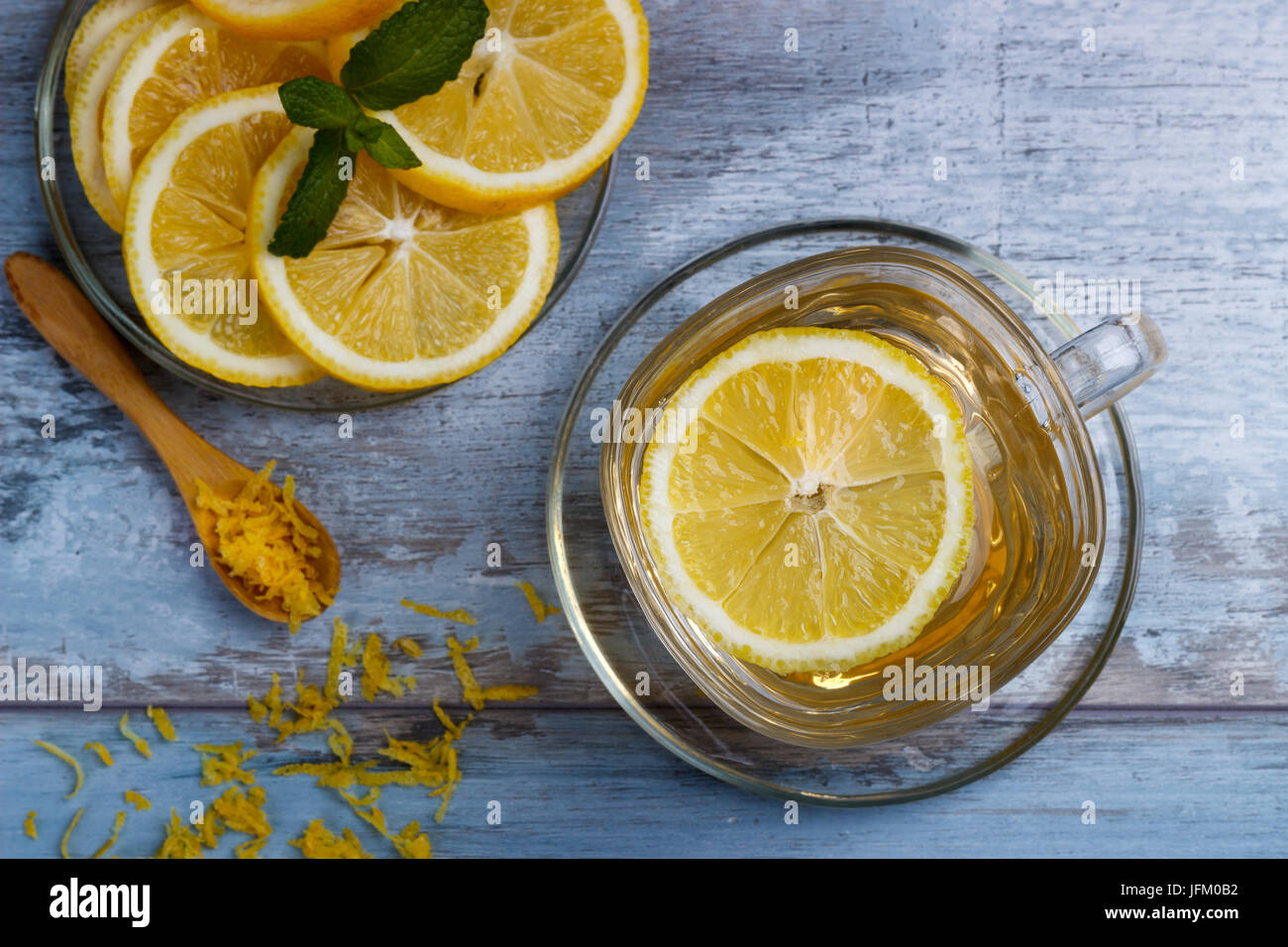 Cup of lemon tea Stock Photo - Alamy