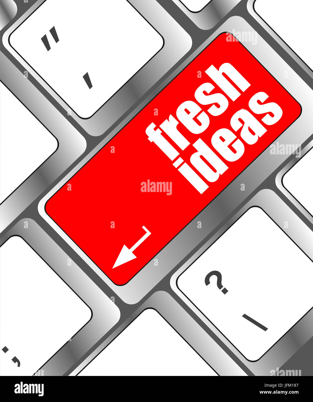 fresh ideas button on computer keyboard key Stock Photo - Alamy