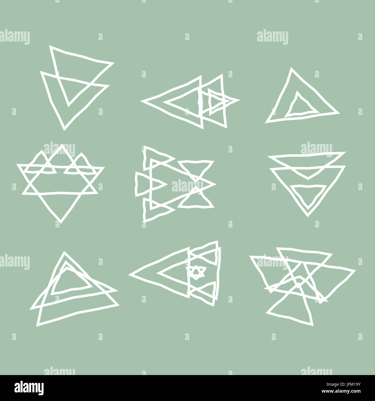 Collection of trendy geometric shapes. Geometric icons set Stock Photo ...