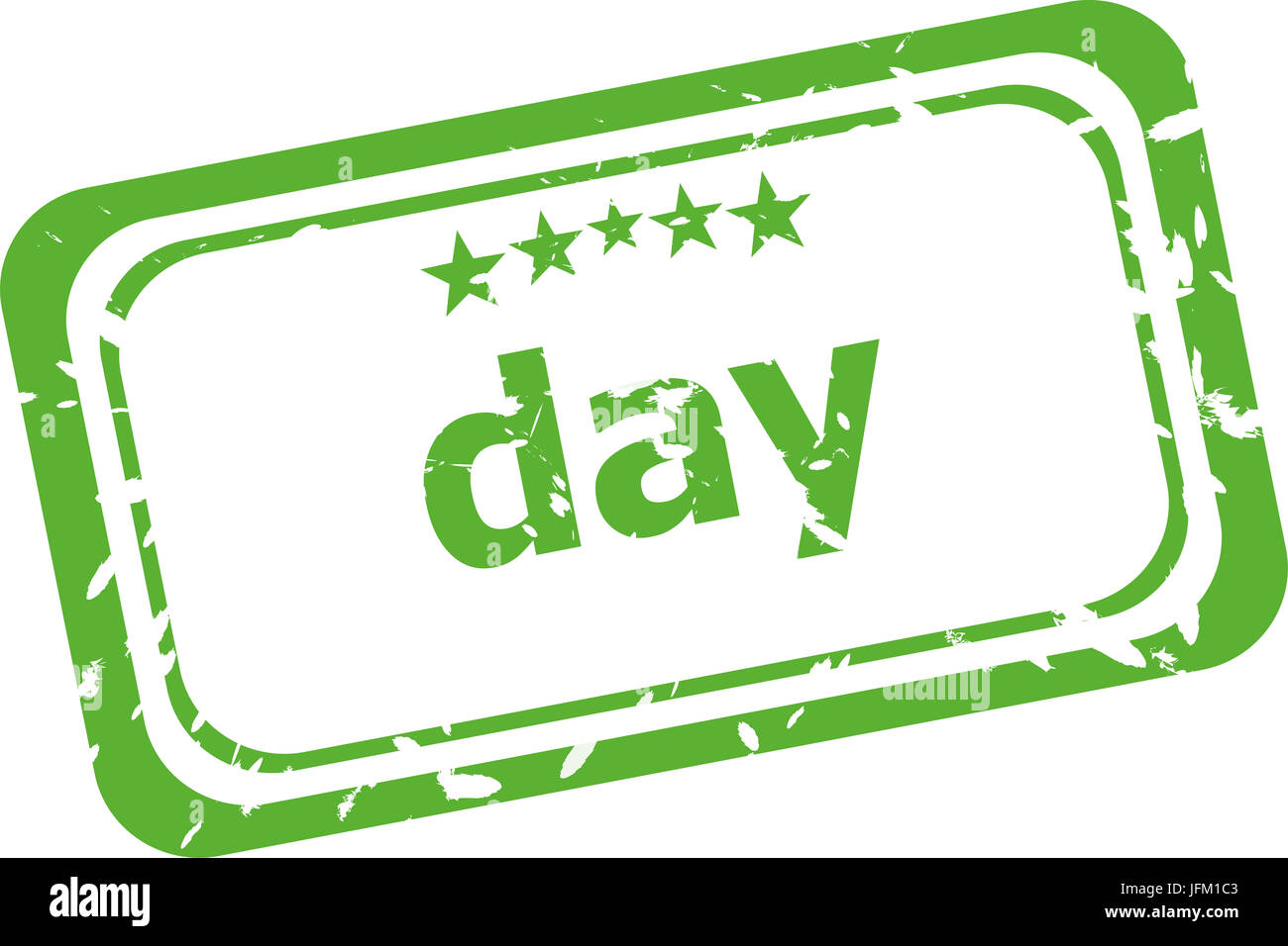 day word on rubber old business stamp Stock Photo - Alamy