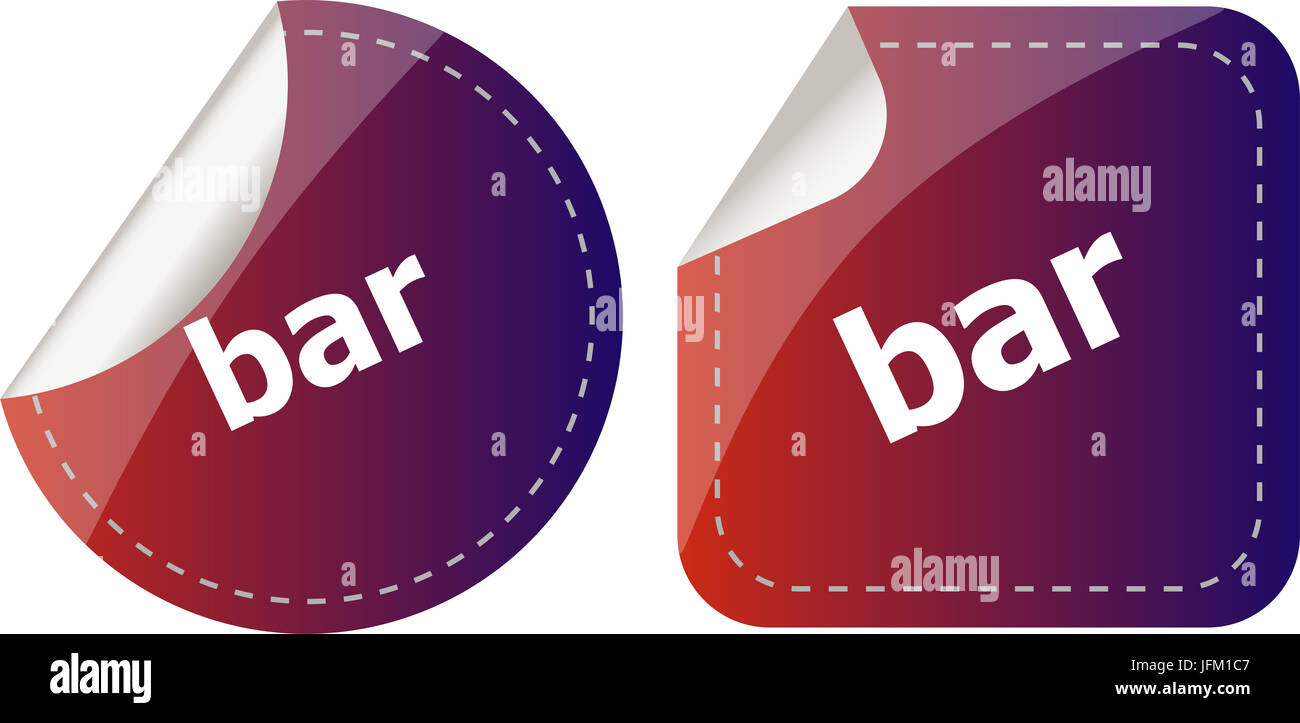 Bar icon set hi-res stock photography and images - Alamy