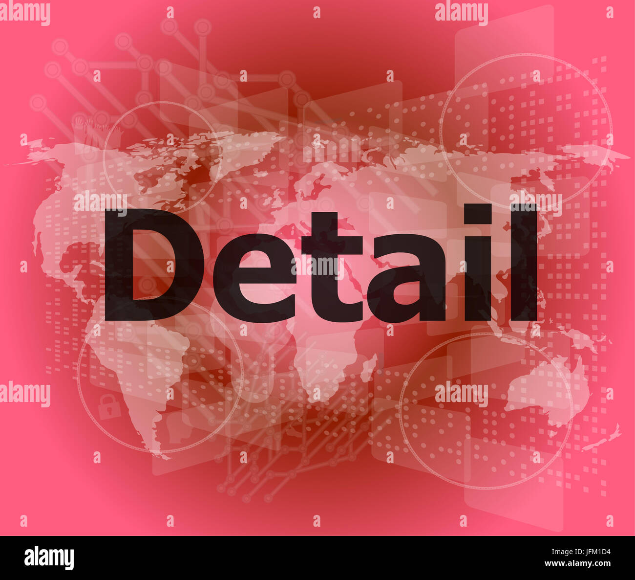 The word detail on digital screen, business concept Stock Photo - Alamy