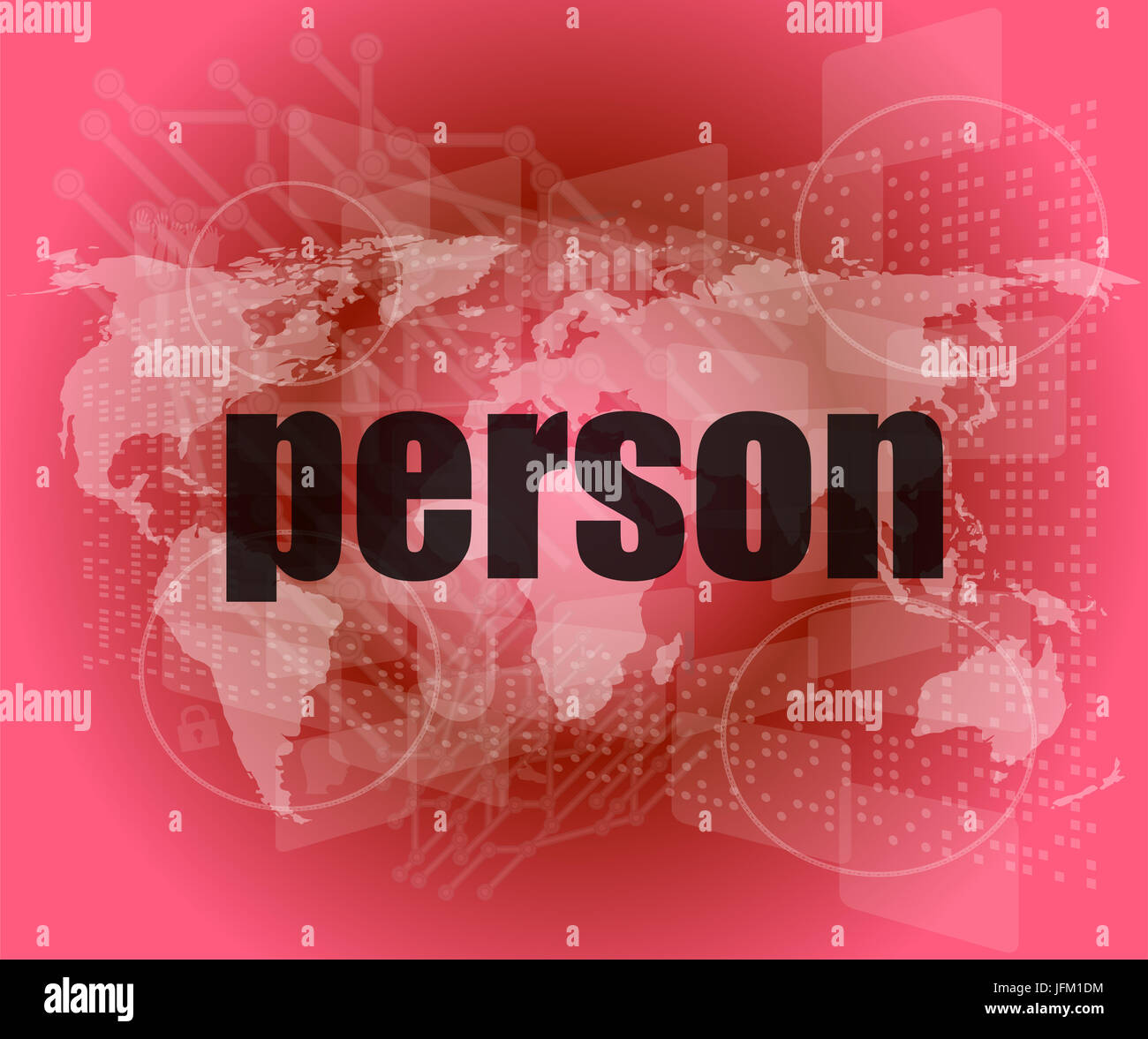 person word on digital touch screen Stock Photo - Alamy