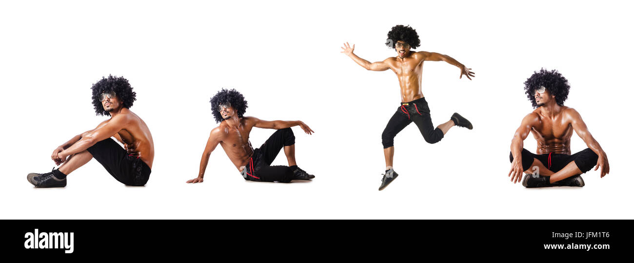 Collage of dancers isolated on white background Stock Photo - Alamy