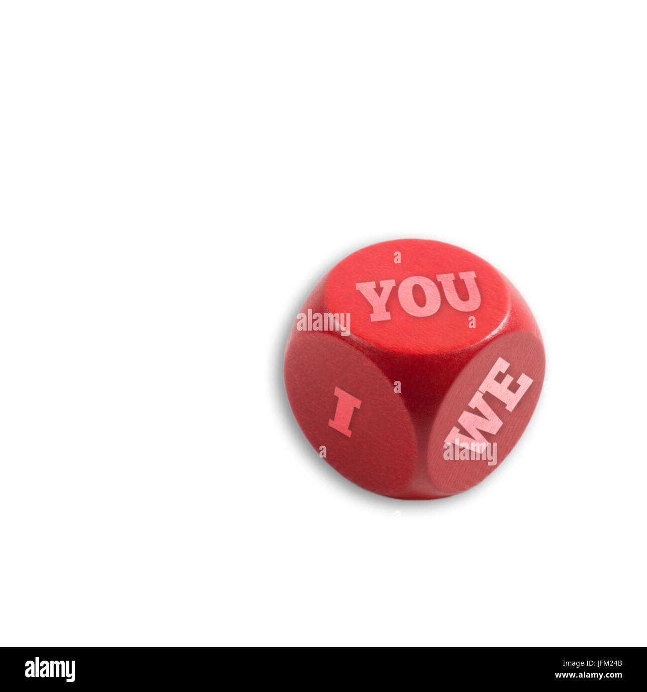 Decision cube with three words Isolated Stock Photo - Alamy