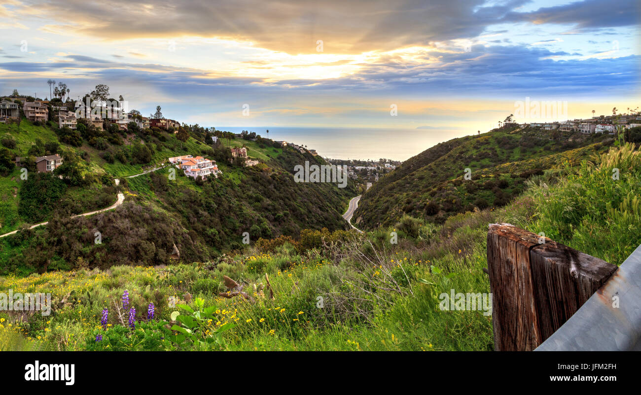 Hill top view from Park Street at sunset Stock Photo - Alamy
