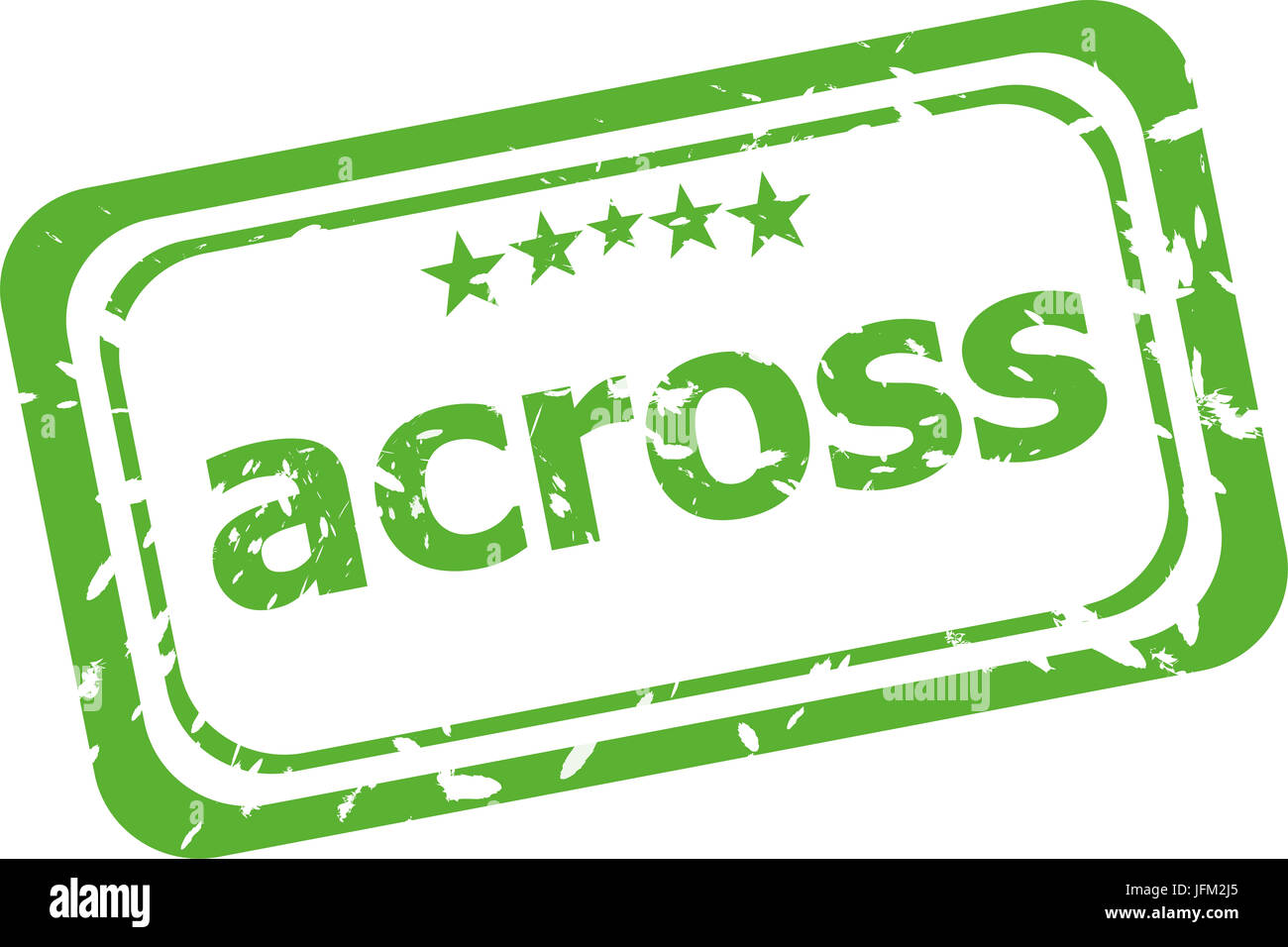 rubber stamp with across word isolated on white Stock Photo - Alamy