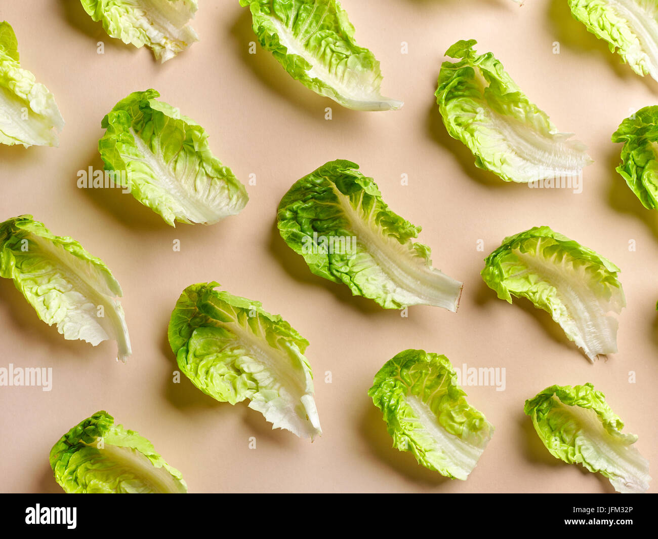 pattern of lettuce leaves, top view Stock Photo - Alamy
