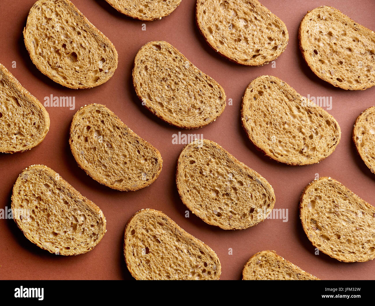 pattern of sliced bread, top view Stock Photo - Alamy