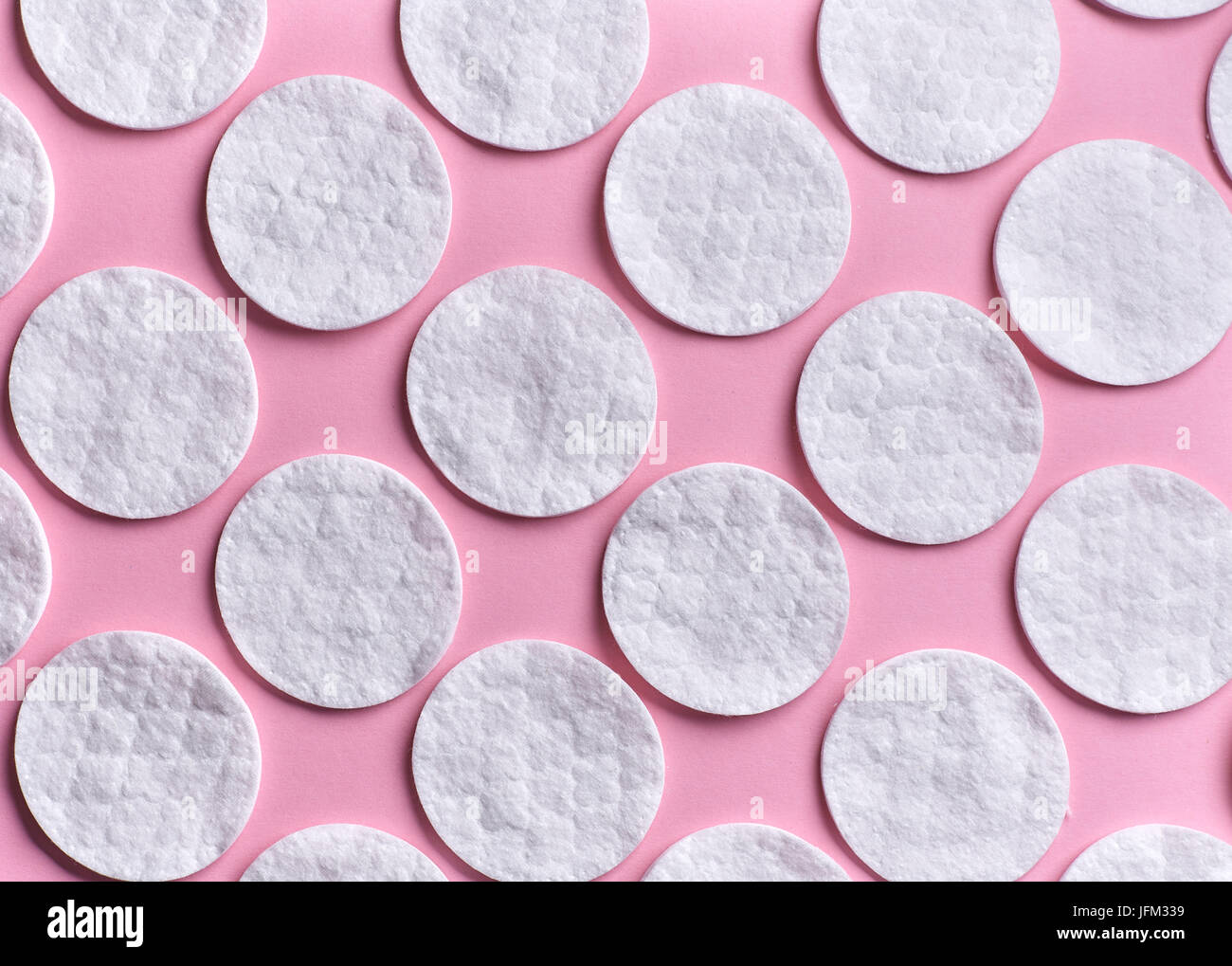 pattern of cosmetic cotton pads, top view Stock Photo - Alamy