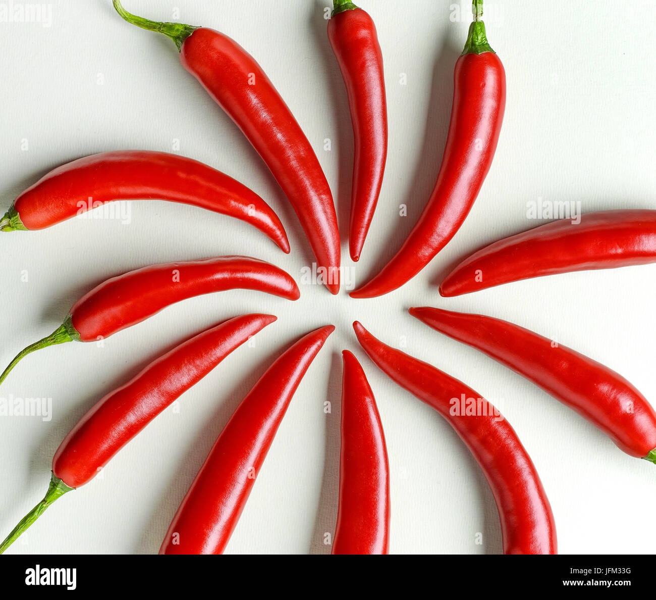 red chili pepper, top view Stock Photo - Alamy